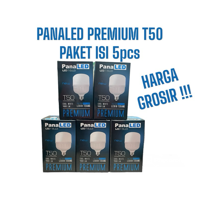 Jual PAKET ISI 5 PCS Panaled Premium Lampu Led Capsule 50 Watt Jumbo - Cahaya Putih | Shopee ...