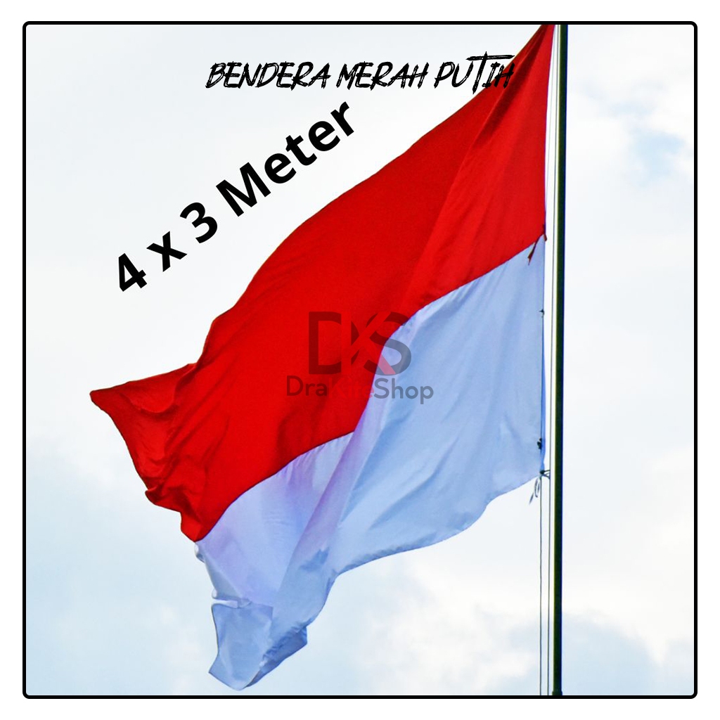 Jual Bendera MERAH PUTIH Ukuran 4x3 meter JUMBO | Shopee Indonesia