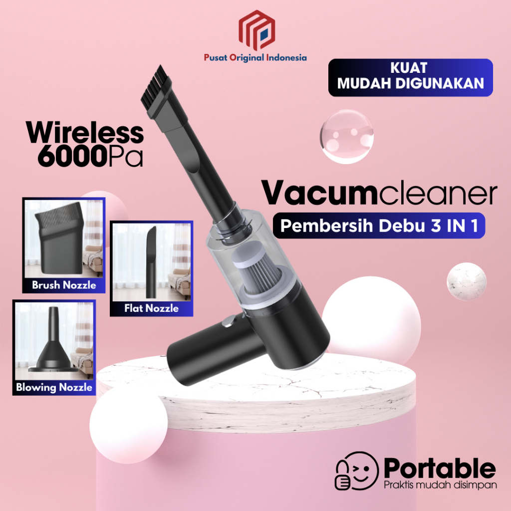Jual POI Vacuum Cleaner Portable Wireless Alat Penyedot Debu Serbaguna ...