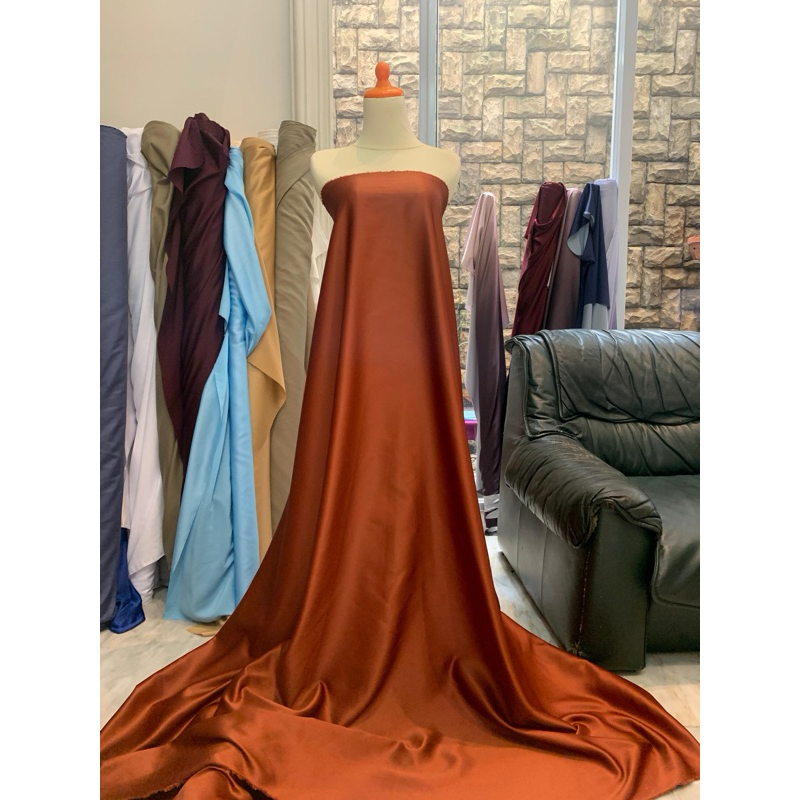 Jual Kain Satin Velvet Premium Bahan Furing Kebaya Bridesmaid Warna ...