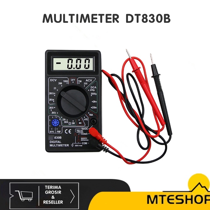 Jual Harga Bersahabat MTE MULTIMETER AVOMETER MULTITESTER DIGITAL DT83B ...