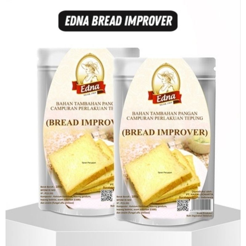 Jual Edna Bread improver 100gr ORI kemasan pouch Pelembut roti kue | Shopee Indonesia
