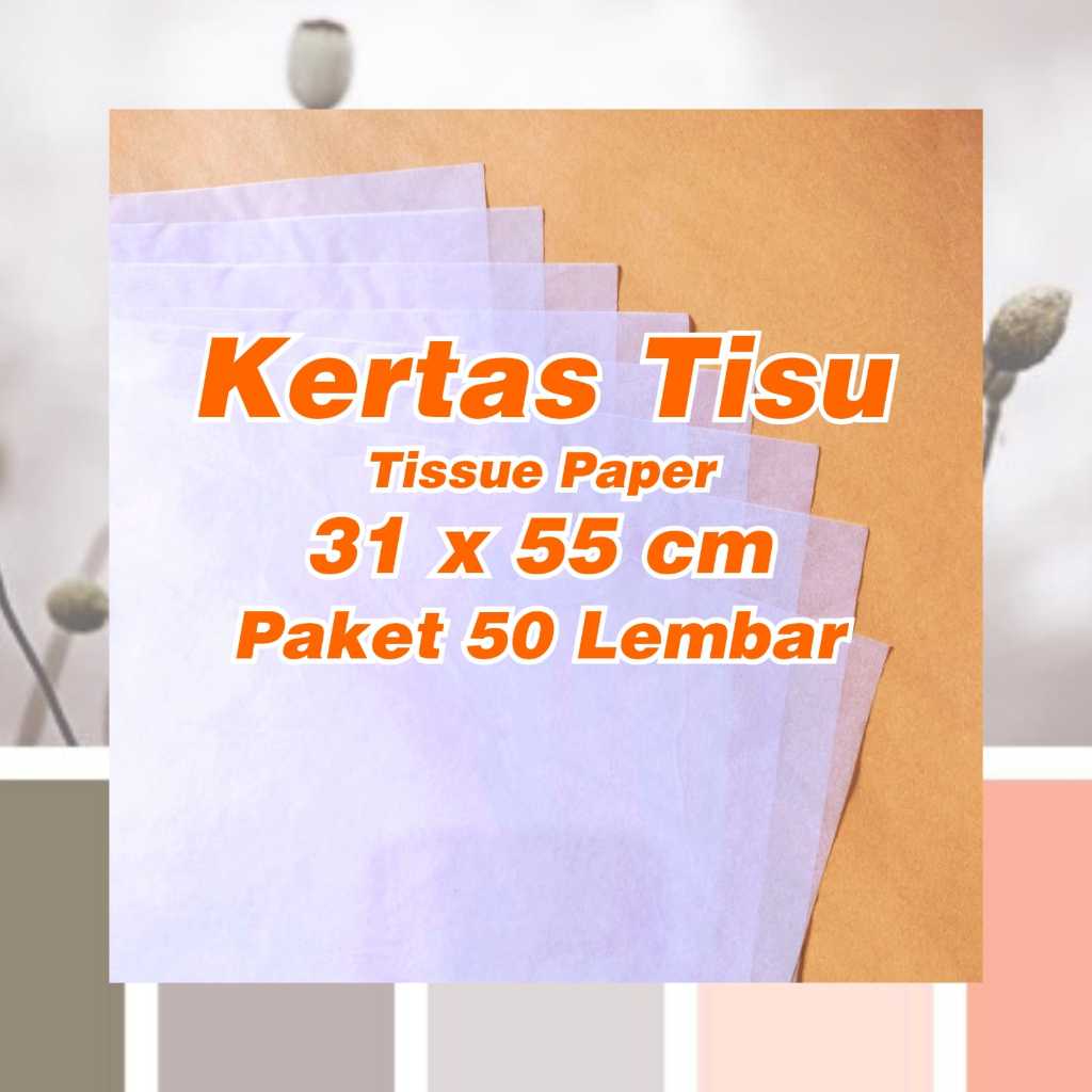 Jual [50 Lembar] Kertas Tisu Tissue Paper Kertas Doorslag Paper Kertas ...