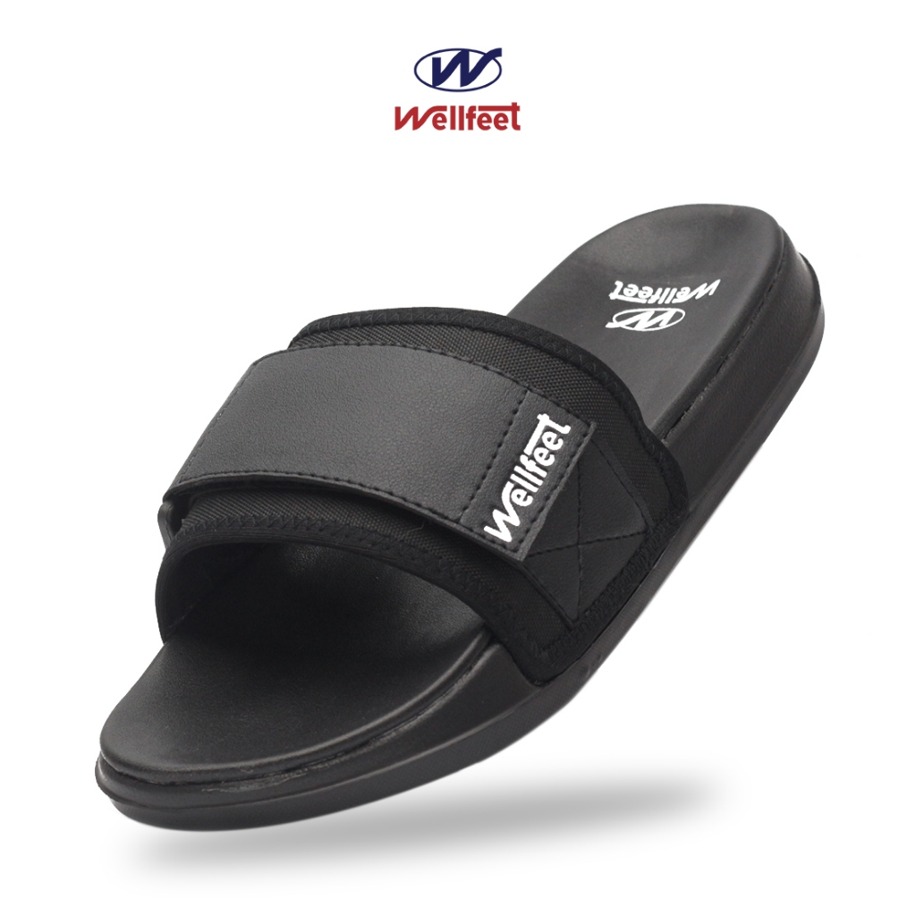 Jual Wellfeet.ltd Sandal Slide Slop Pria Trek Ease-Black | Shopee Indonesia