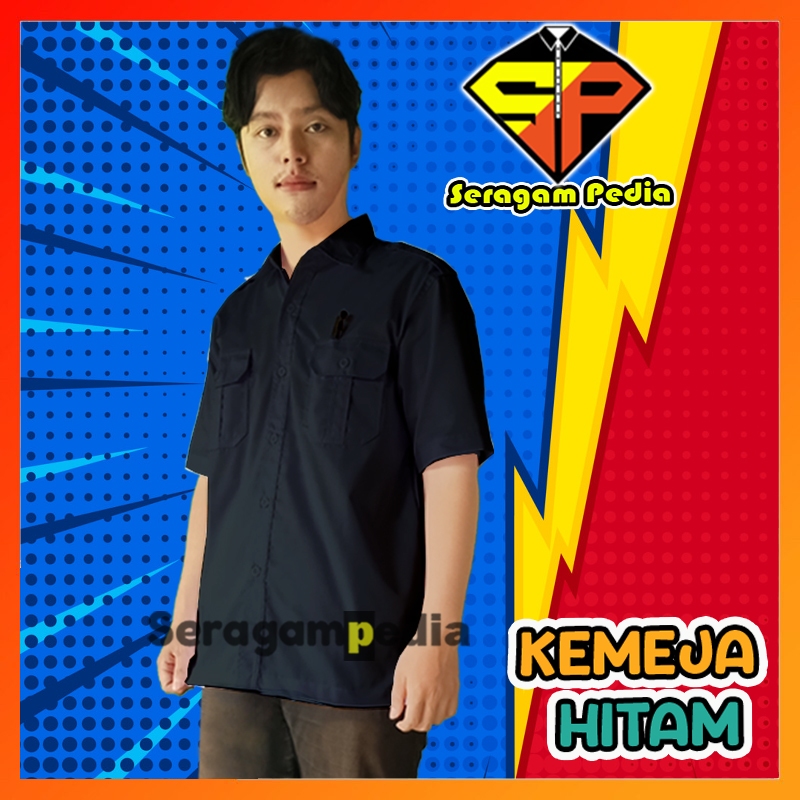 Jual Seragam Kerja HITAM PDL PDH / Kemeja Lapangan Formal HITAM PRIA ...