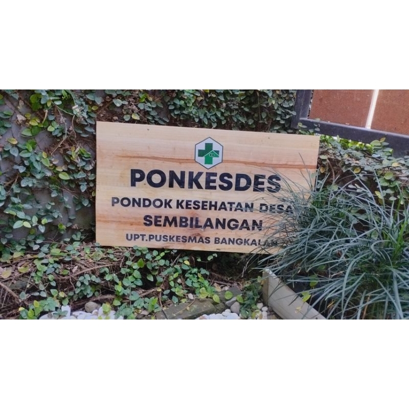 Jual sign board plang papan nama kayu murah stand banner | Shopee Indonesia