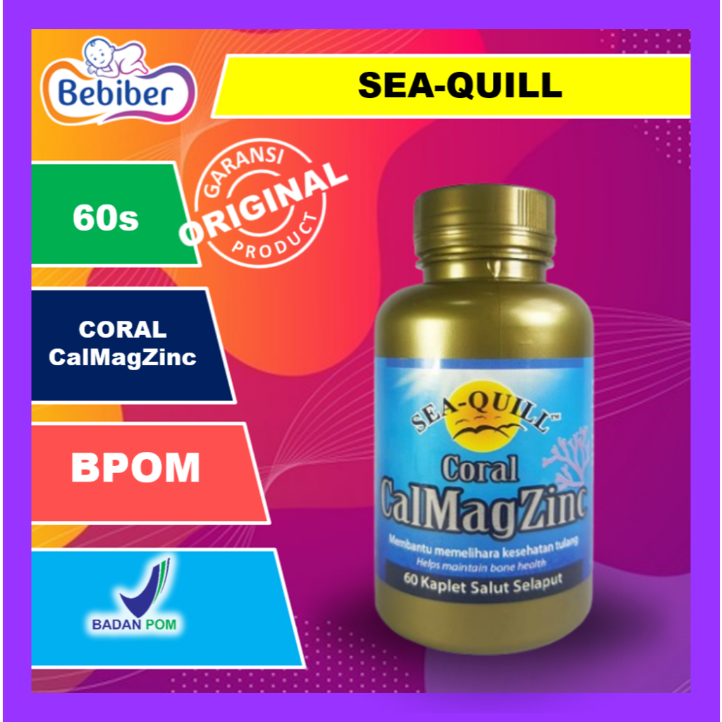 Jual Sea-Quill Coral CalMagZinc With VIT D3 60s / Sea Quill / Seaquill ...