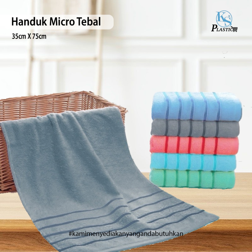 Jual Handuk Micro Bulu Tebal Ukuran 35x75cm / Handuk Mandi / Handuk ...