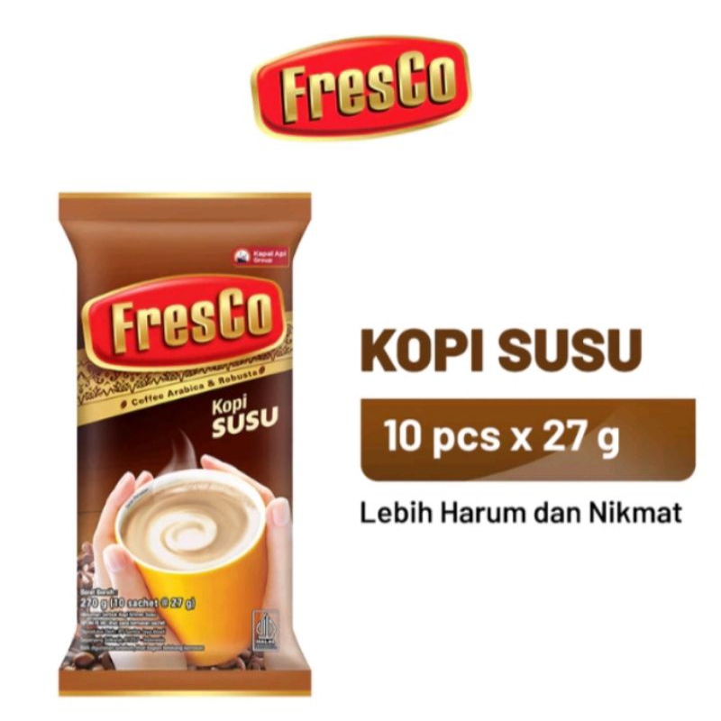 Jual FRESCO KOPI SUSU 1 renteng (10x 27gr) | Shopee Indonesia