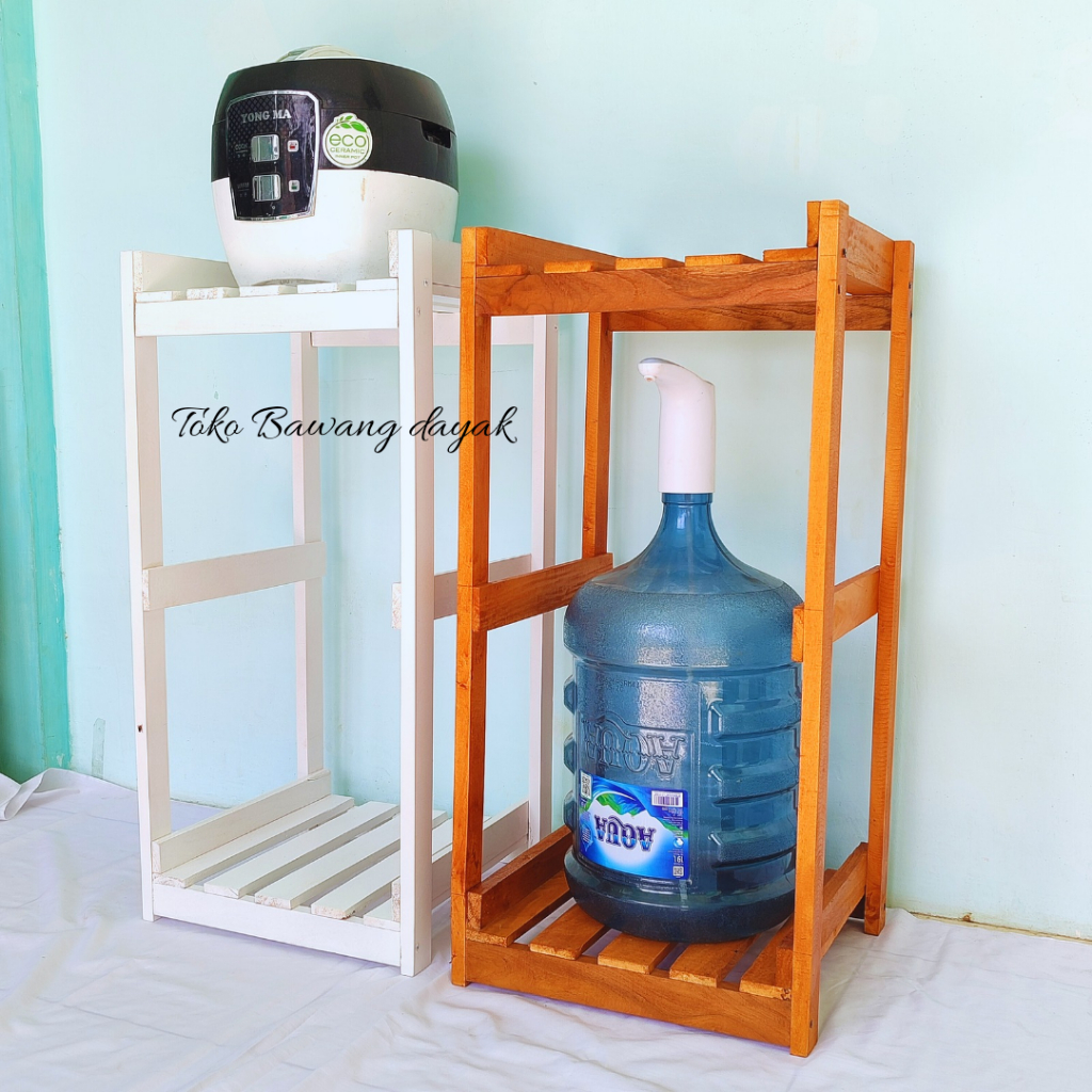 Jual Meja Kompor 1 Tungku kayu susun 2 gas LPG dispenser mejikom ...