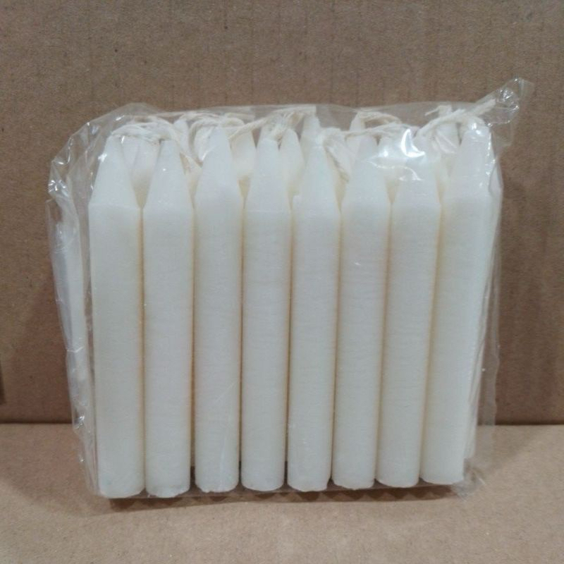 Jual LILIN PUTIH PILLAR BATANGAN 1 pack isi 16pcs | Shopee Indonesia
