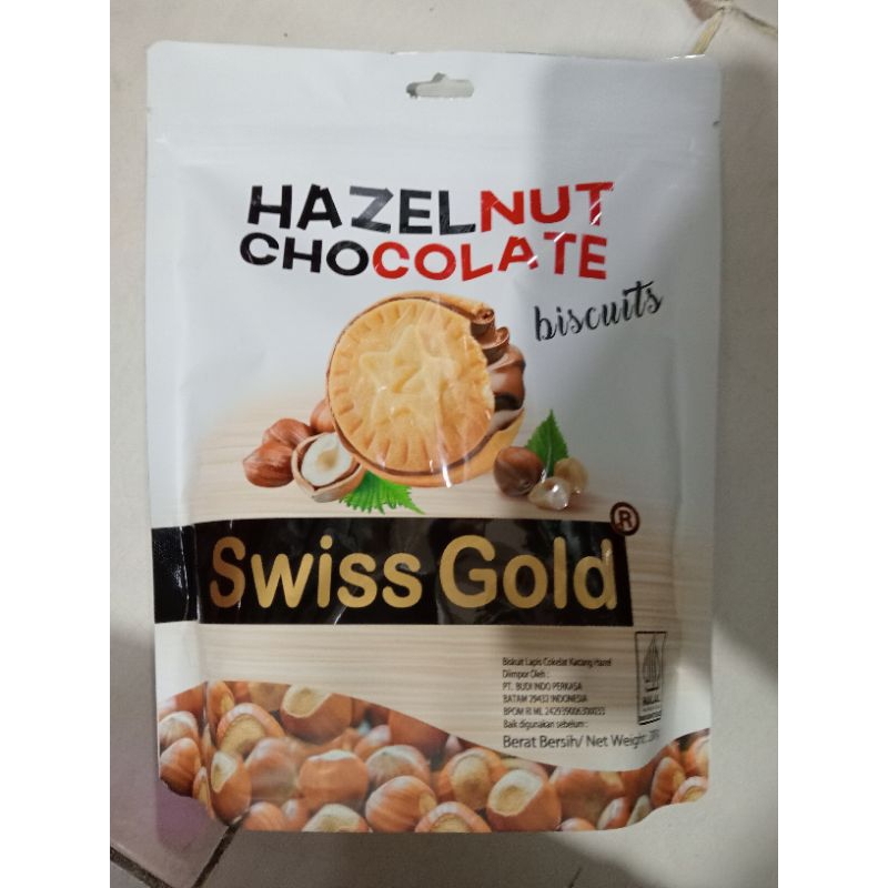 Jual Biskuit hazelnut coklat swiss gold isi 100 & 200gram | Shopee ...