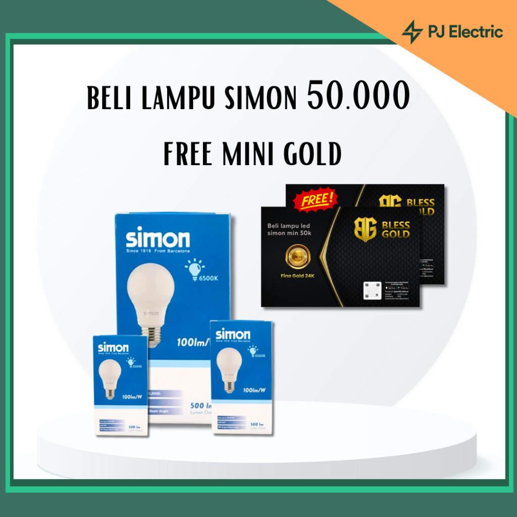 Jual PROMO JAGOAN (Lampu LED Simon MINIMAL 50.000 FREE MINI GOLD ...