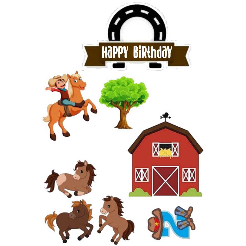 Jual TOPPER CAKE CUSTOM TOPPER ULANG TAHUN / HIASAN KUE PACUAN KUDA ...