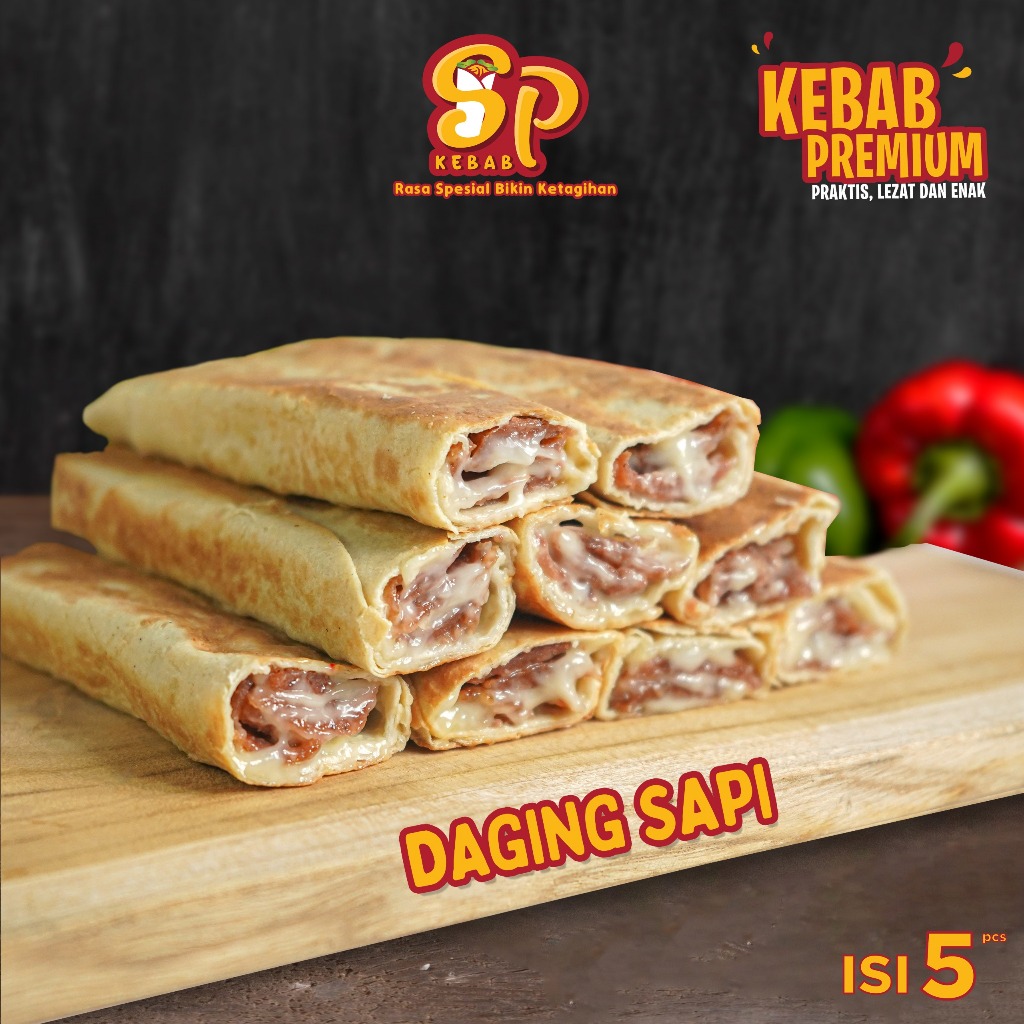 Jual KEBAB FROZEN TERLARIS SPkebab Daging Sapi - KEBAB SEDANG ISI 5 ...