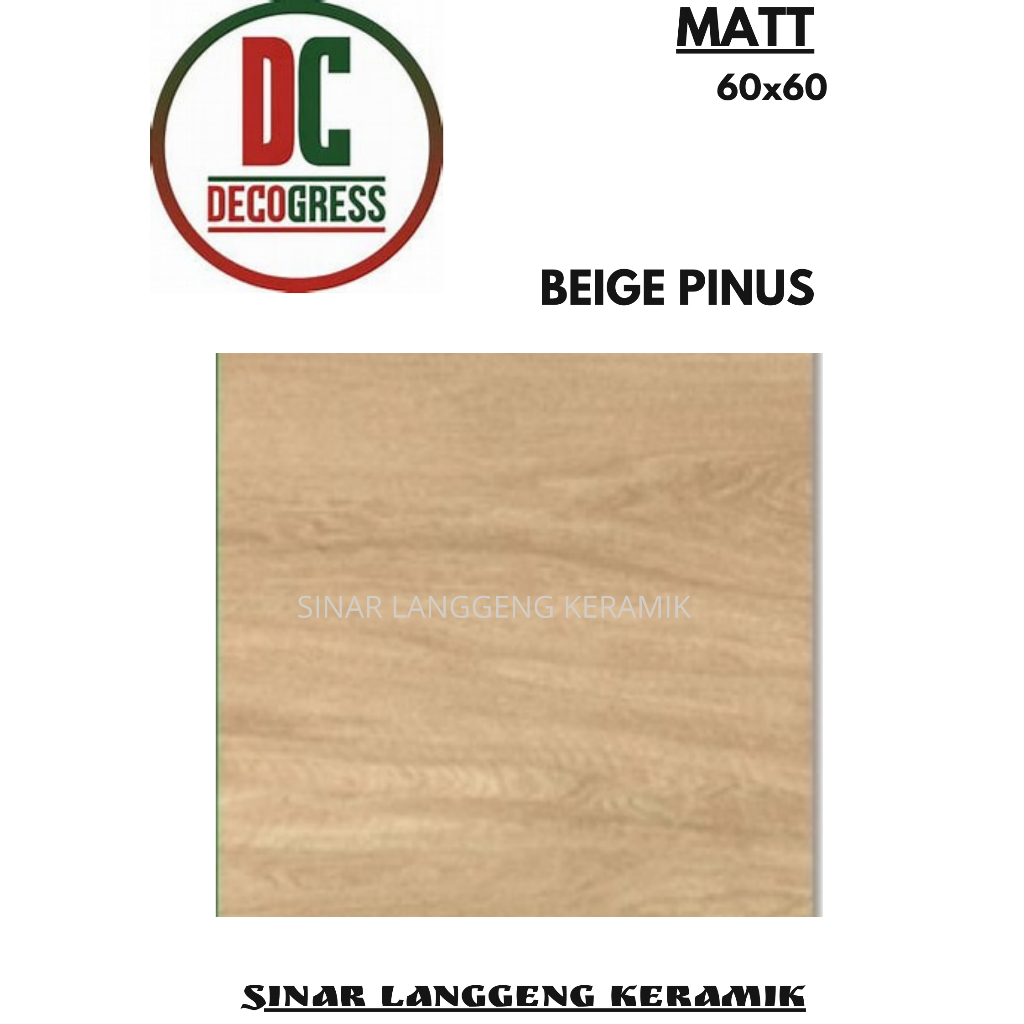 Jual DECOGRESS/GRANIT TILE/BEIGE PINUS/60x60/MATT/LANTAI | Shopee Indonesia