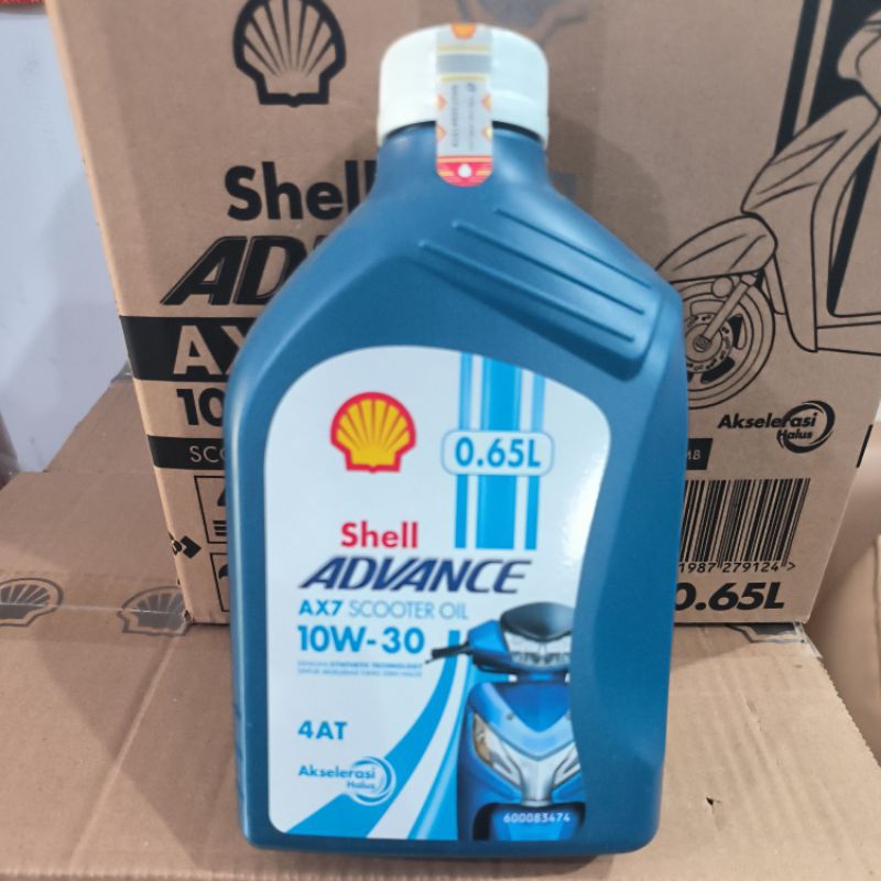 Jual OLI SHELL AX7 MATIC 0.65L 10W-30 API SN JASO MB OLI SCOOTER MATIC ...