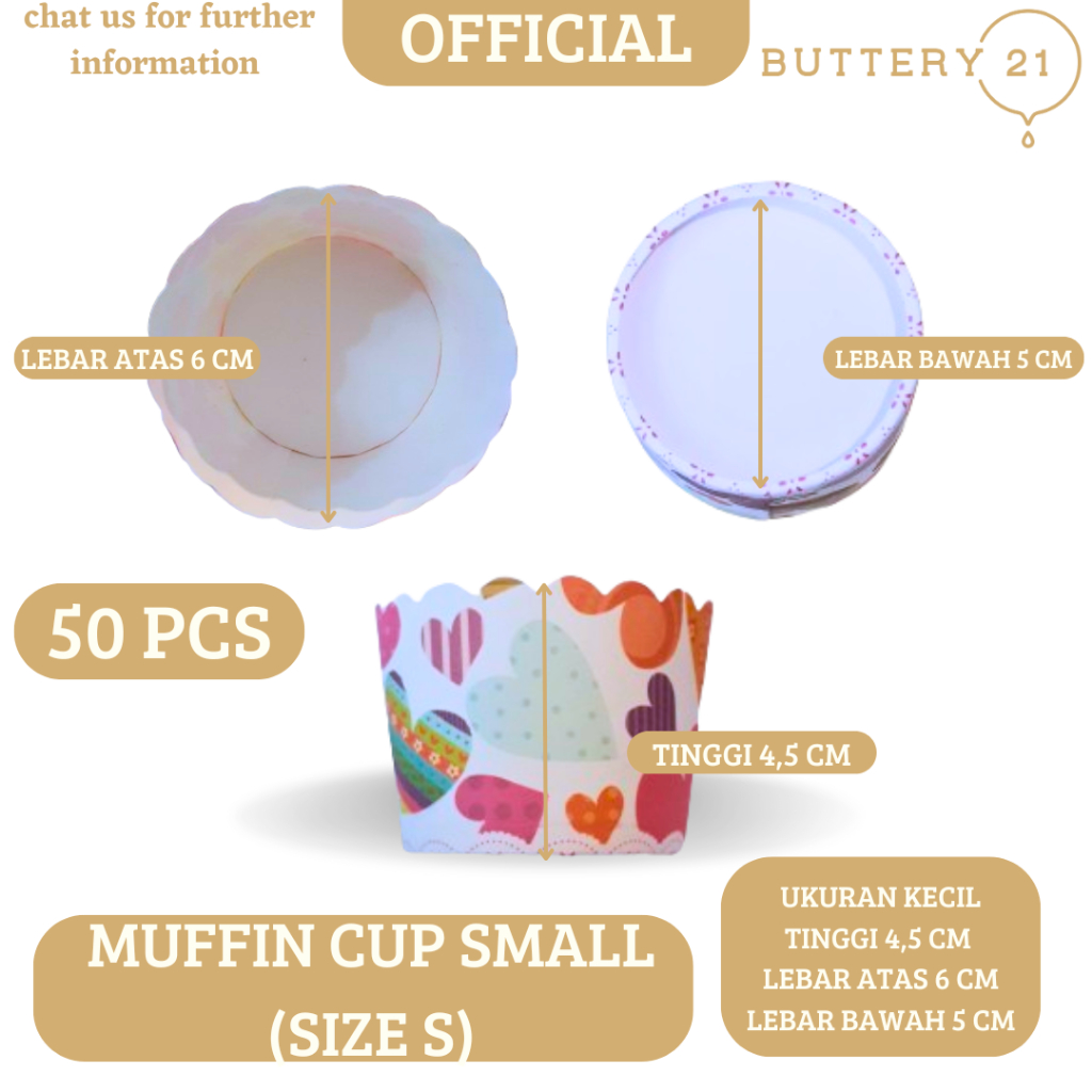 Jual MUFFIN CUP SMALL ISI 50 PCS/CUP KERTAS MUFFIN WARNA WARNI/BEST ...