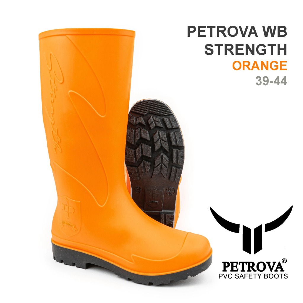 Jual Petrova - Sepatu Boots Strength WB orange - Boots Air PVC | Shopee ...