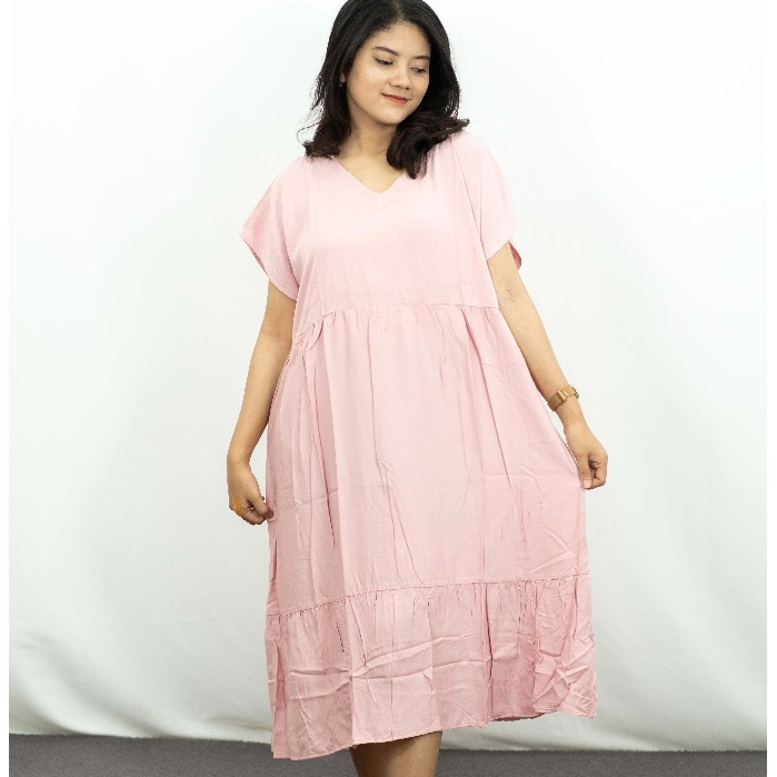 Jual Home Dress Daster Rayon - Pink Salem (All size) | Shopee Indonesia