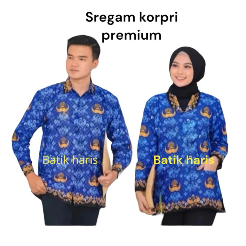 Jual Baju korpri terbaru 2024/ Korpri Kerah Hitam / baju korpri pria / baju korpri wanita ...