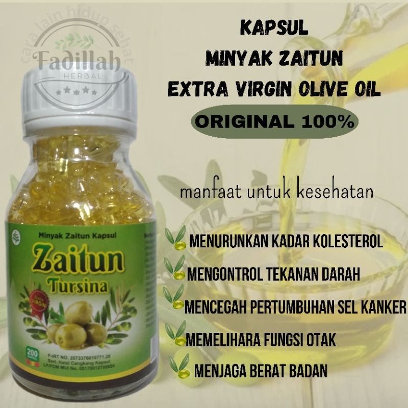Jual Minyak Zaitun Tursina Asli 200 kapsul / Ektrak Virgin Olive Oil ...