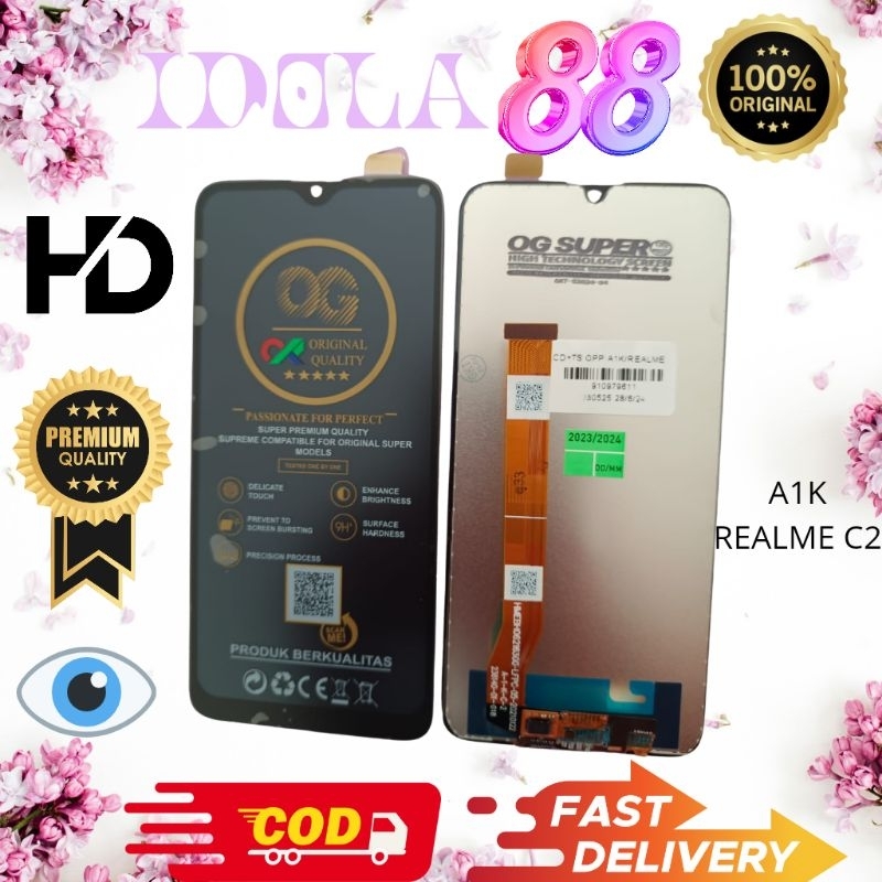 Jual LCD FULLSET OPPO A1K/REALME C2 / CPH1923 / RMX 1941 / RMX1945 ...