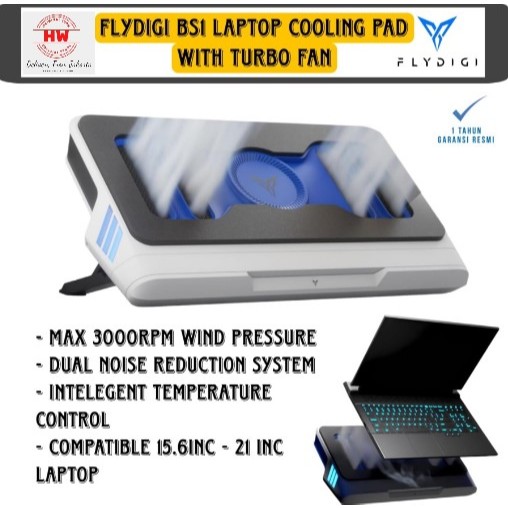 Jual Flydigi BS1 Supercharged Laptop Cooling Fan With Turbo Fan Max ...