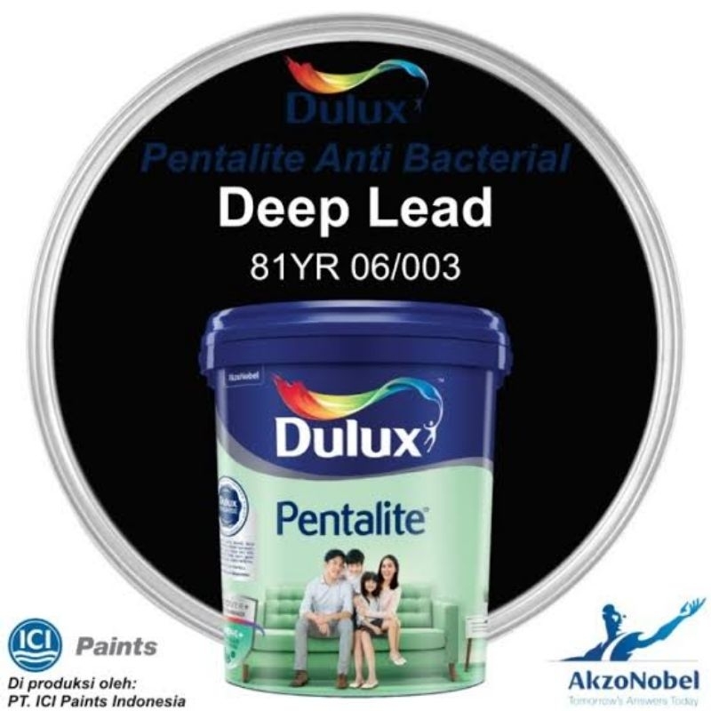 Jual Cat Tembok Dulux Pentalite AntiBac Interior warna Deep Lead 81YR ...