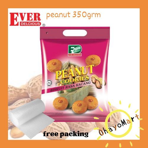Jual Ever Delicious Peanut Cookies/ kukis kacang / snack peanut 350grm ...