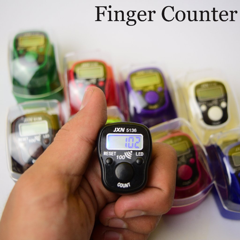 Jual Tasbih digital LED alarm 100 bunyi finger counter original alat ...