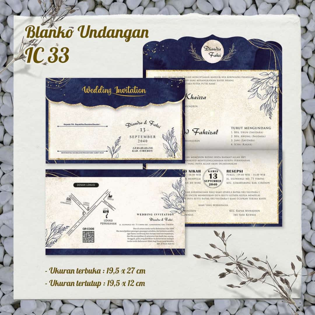 Jual IC 33 | Blangko Undangan | Undangan Print | Undangan Kosong | Undangan | Undangan Simple ...