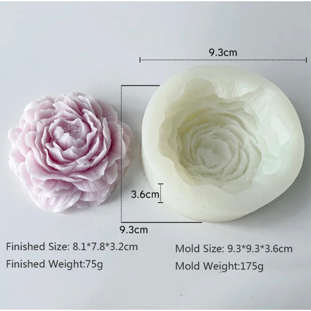 Jual Cetakan Lilin Estetik Bunga Mawar Flower Mold Candle | Shopee ...