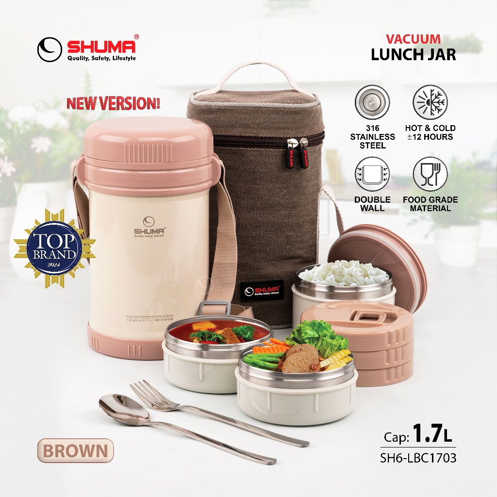 Jual SHUMA S/S 316 Vacuum Insulation Lunch Jar LBC 1700 ML (LBC17003) | Shopee Indonesia