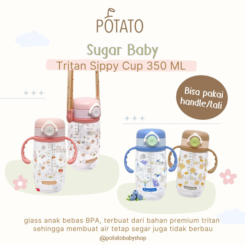 Jual Sugar Baby Tritan Sippy Cup K Series 350ml/Botol Minum Bayi Bebas BPA/Botol Anak Anti ...