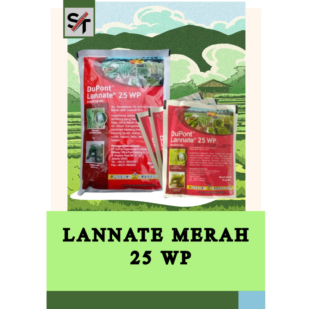 Jual INSEKTISIDA LANNATE MERAH 25 WP 100 GRAM DAN 15 GRAM | Shopee ...