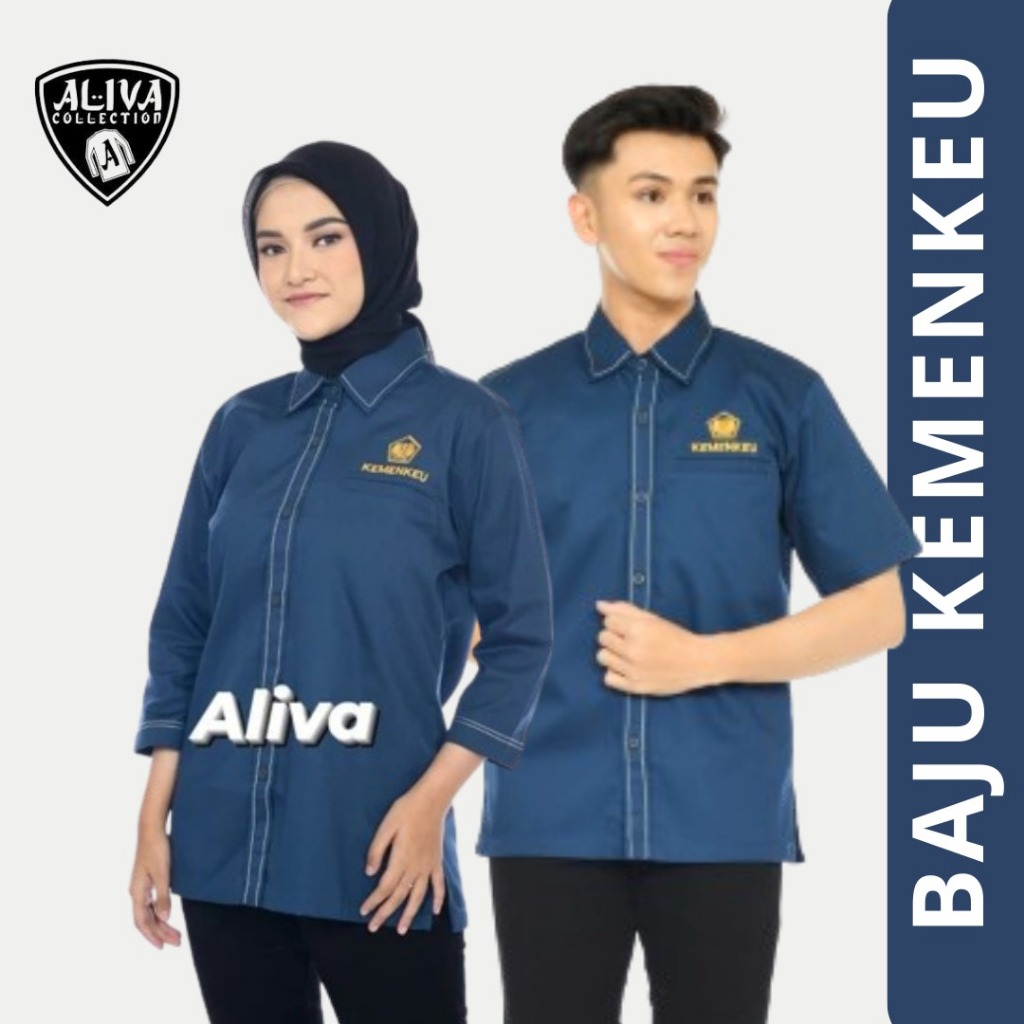 Jual Baju Seragam Kerja Pria Dan Wanita Warna Biru Dongker Navy | Baju ...