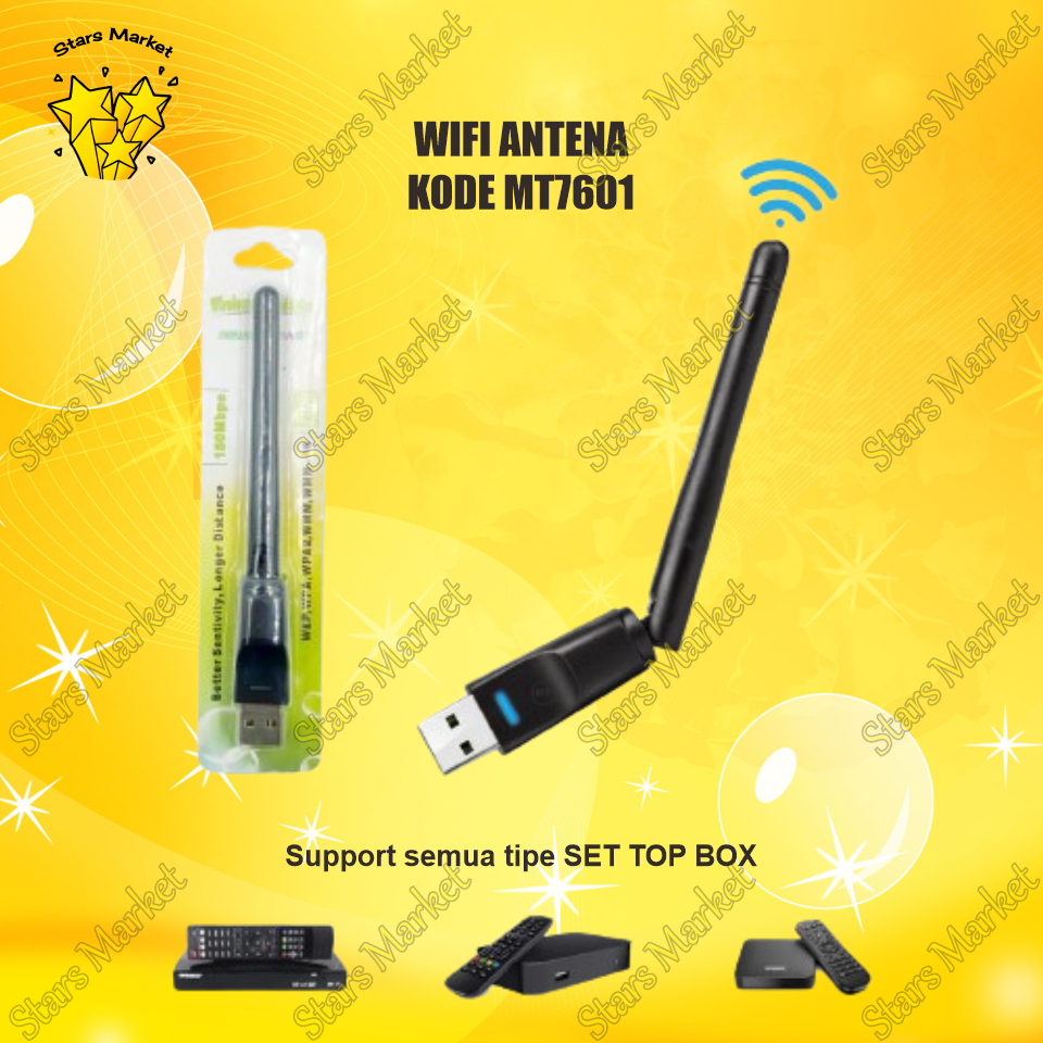 Jual [ST-AC] USB WIFI ADAPTER 150Mbps USB DONGGLE WIFI WITH ANTENA BISA UNTUK SET TOP BOX ...