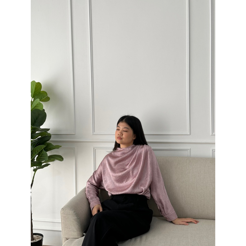 Jual MIJOO SILK BLOUSE KOREAN BLOUSE SILK SATIN BAJU MISS NOVIA MIS ...