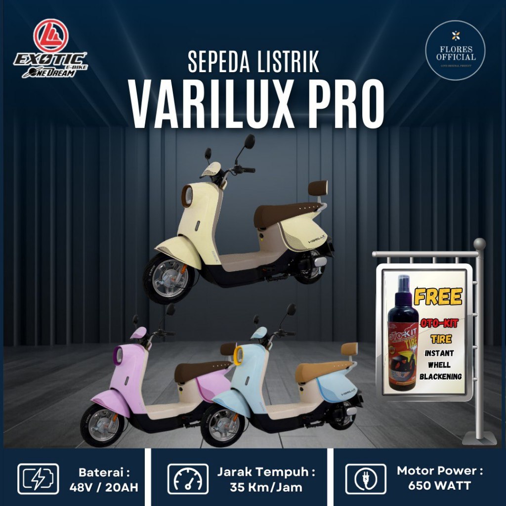 Jual Sepeda Listrik Exotic Varilux Pro 650 Watt Garansi Resmi | Shopee ...