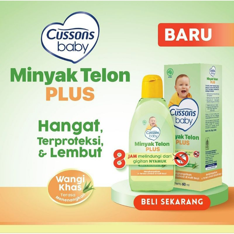 Jual Cussons Baby Minyak Telon Oil Plus 60 ML/90ML/60ML/30ML | Shopee ...