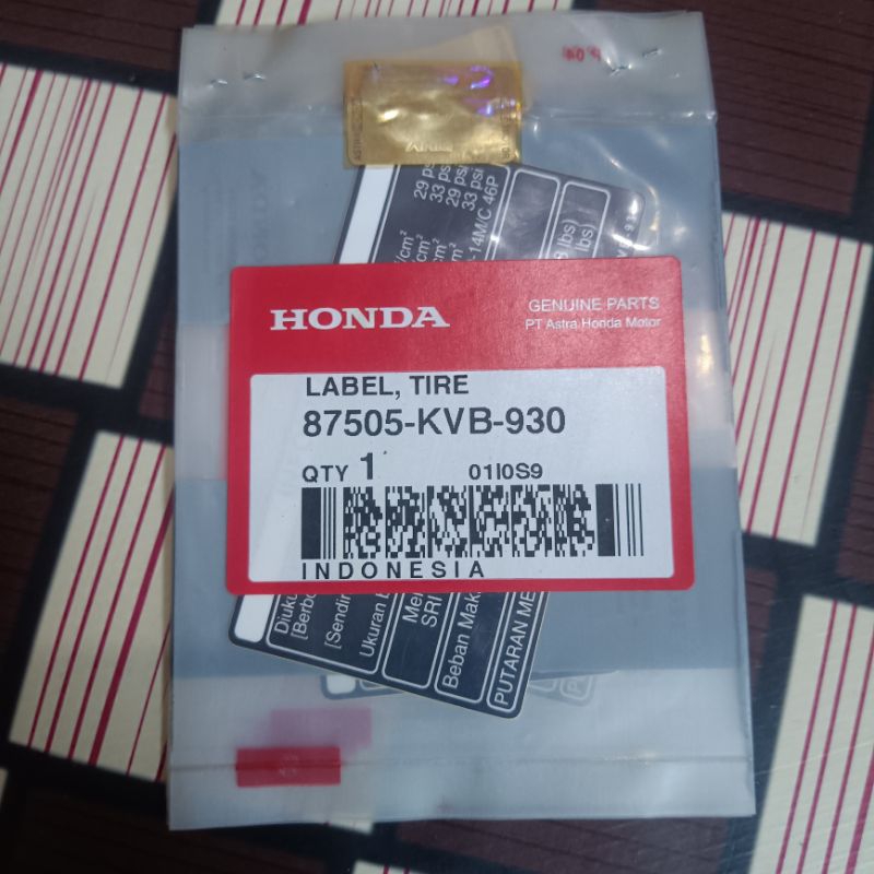 Jual stiker label tekanan ban Vario 110 techno | Shopee Indonesia
