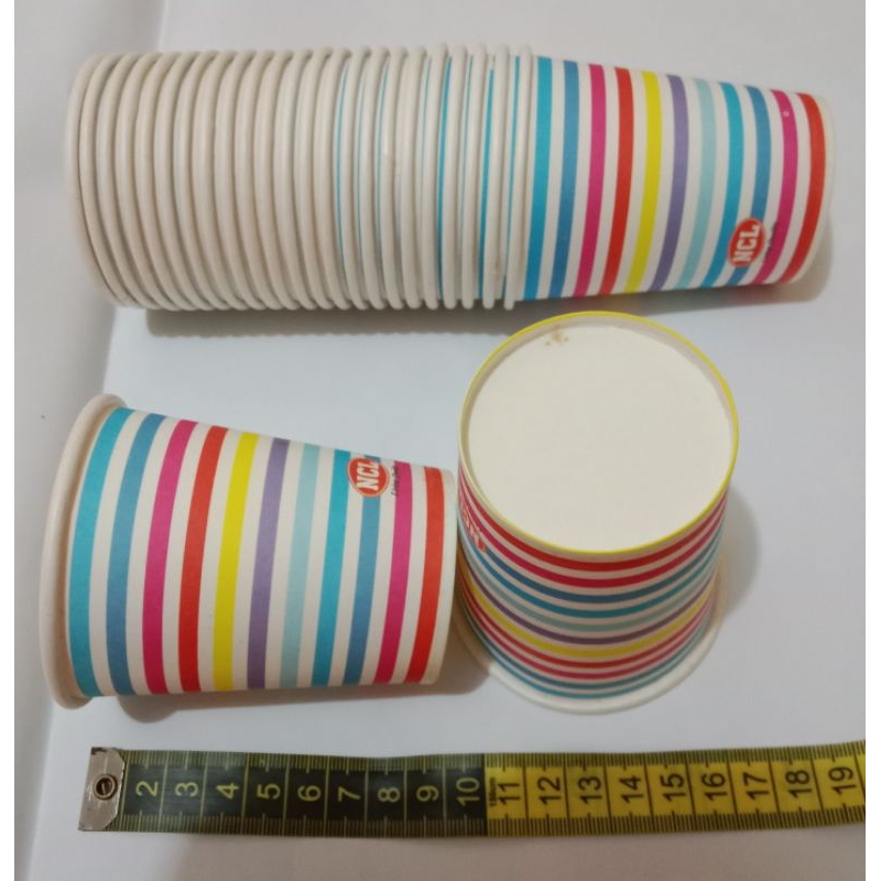 Jual GELAS ULTAH HBD PARTY PESTA KERTAS NCL MOTIF GAMBAR SALUR GARIS ...