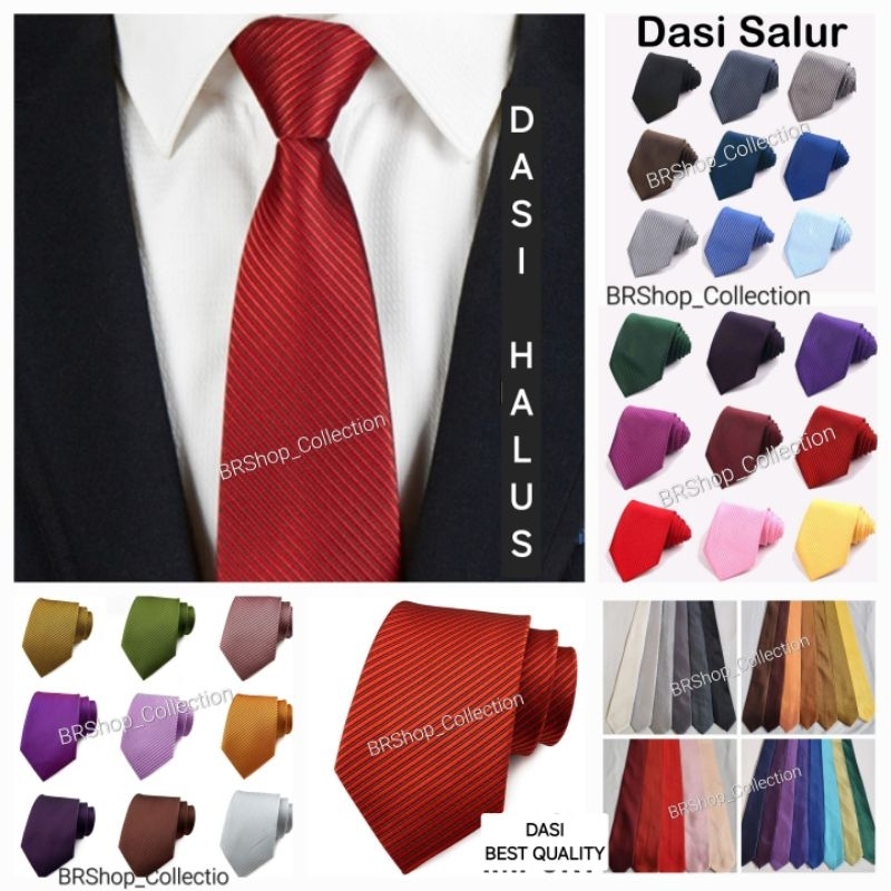 Jual Dasi pria motif salur panjang 3inch 8cm Merah hijau gold silver ...