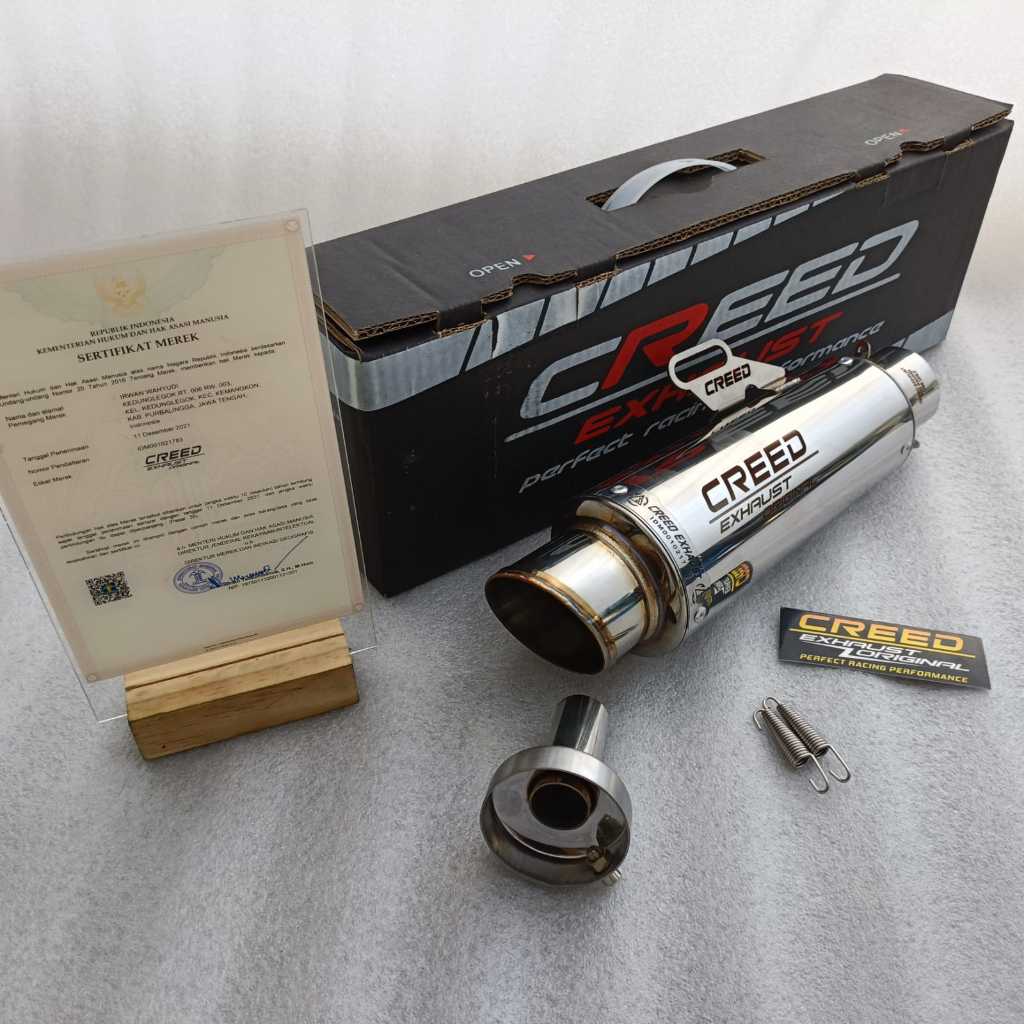 Jual Silincer Only Knalpot Racing Creed Exhaust Suara NGEBAS Gahar ...