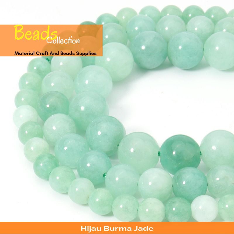 Jual Batu Alam Jade Giok Burma Hijau Muda 6mm 8mm 10mm | Shopee Indonesia