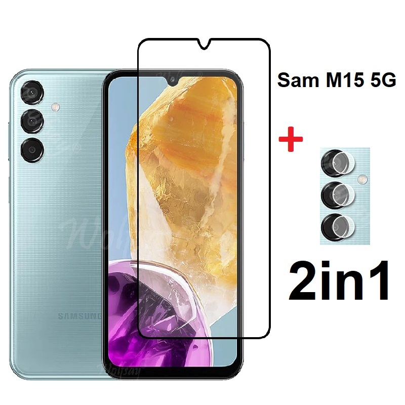 Jual Samsung M15 5G PAKET 2IN1 Tempered Glass Camera Lens Antigores Hp ...