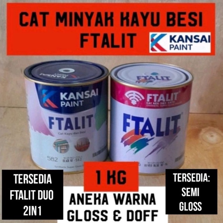 Jual Harga Spesial Ftalit 1kg Cat Minyak Kayu dan Besi FTALIT Warna ...