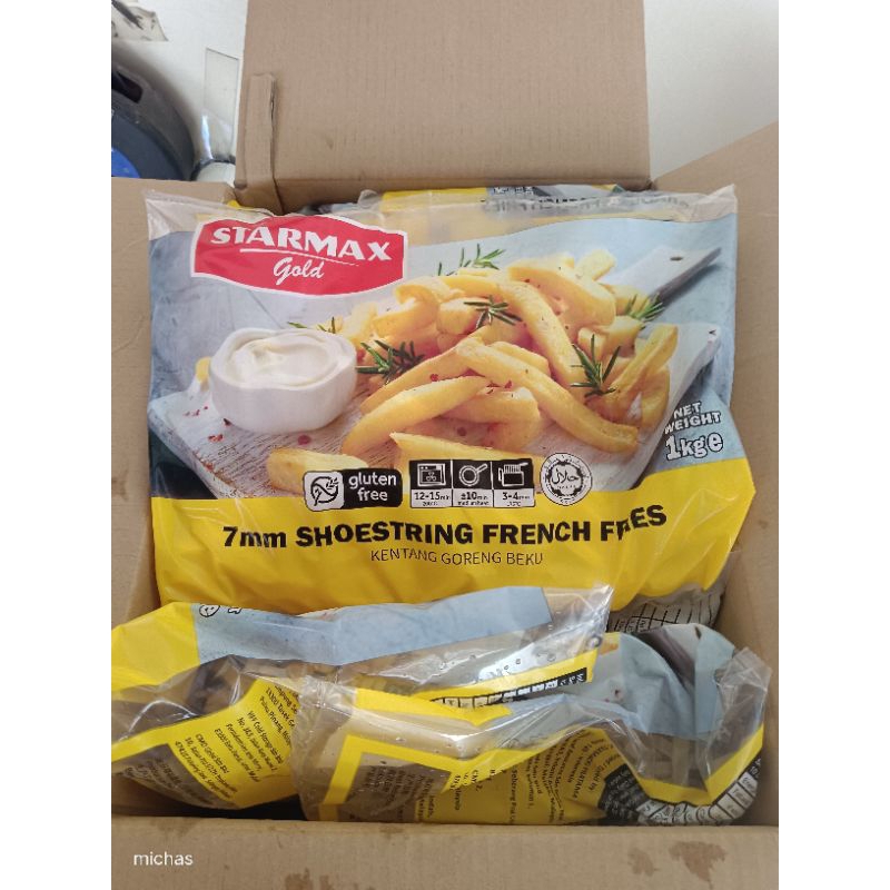 Jual KENTANG SHOESTRING STARMAX GOLD 1KG / KENTANG GORENG | Shopee ...