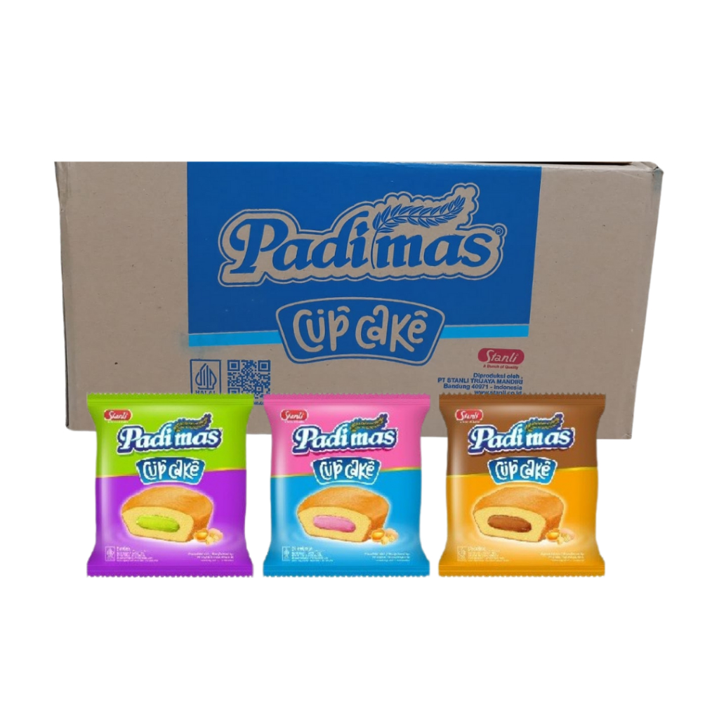 Jual 1 DUS Stanli Padi Mas Cup Cake isi 60pcs X 45gr Bolu Isi Krim Rasa ...